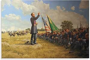 Amazon.com: Father William Absolution at Gettysburg Poster Art Canvas ...