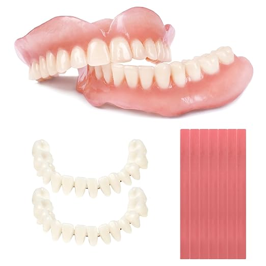 Amazon.com: DIY Denture Kit - Full Set Top & Bottom Fake Teeth ...