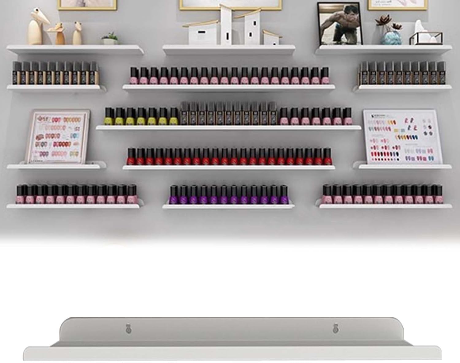 Amazon.com: BBHW Metal Nail Polish Organizer Wall Mounted, Perfume ...