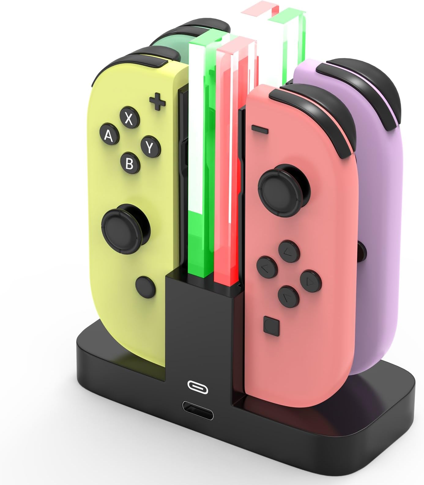 Diyife 4 IN 1 Cargador para Controles Nintendo Switch para Joy con, Base de Carga con ...