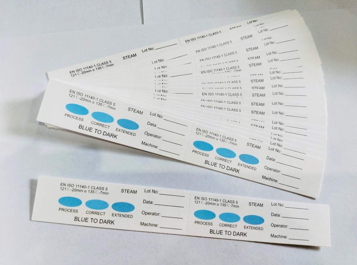 Amazon.com: Class 5: Dental Sterilization Steam Indicator Strips Class ...