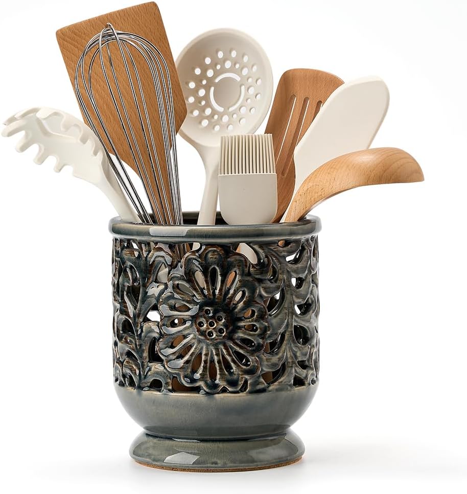 Amazon.com: JH JIEMEI HOME Farmhouse Kitchen Utensil Holder for ...