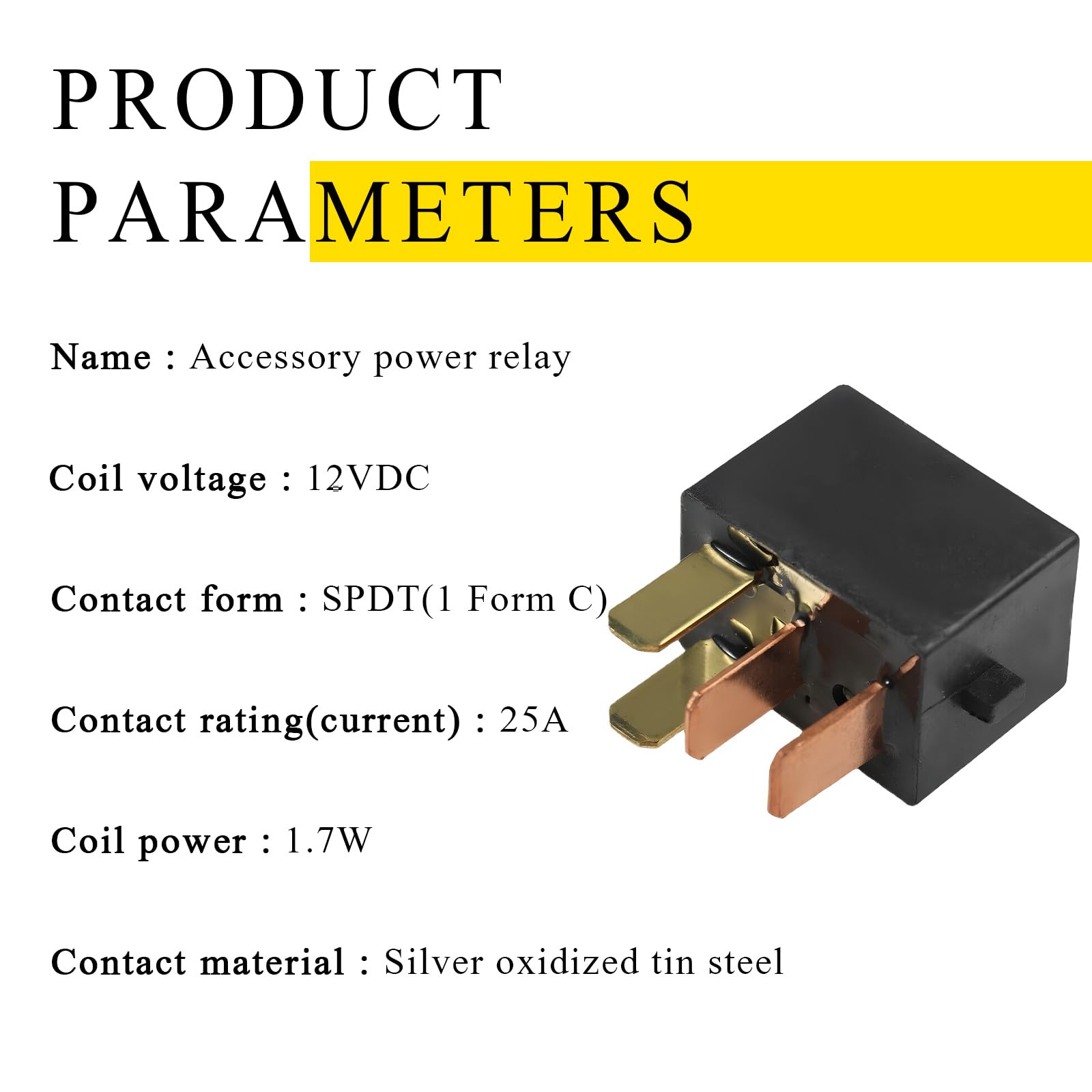 Snapklik.com : KVAEY Car AC Relay, G8HL-H71 4 Pin Multiple Use Power ...