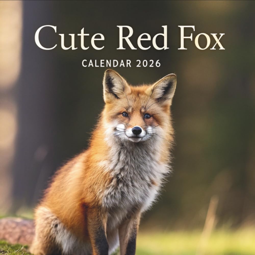 Amazon.com: Cute Red Fox Calendar 2026: 12 Months of Fluffy Tails ...