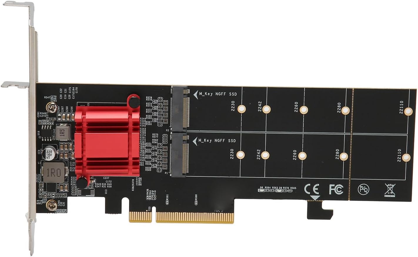 Carte adaptateur double M.2 PCIe NVMe, PCIe 3.1 X8, compatible avec ...