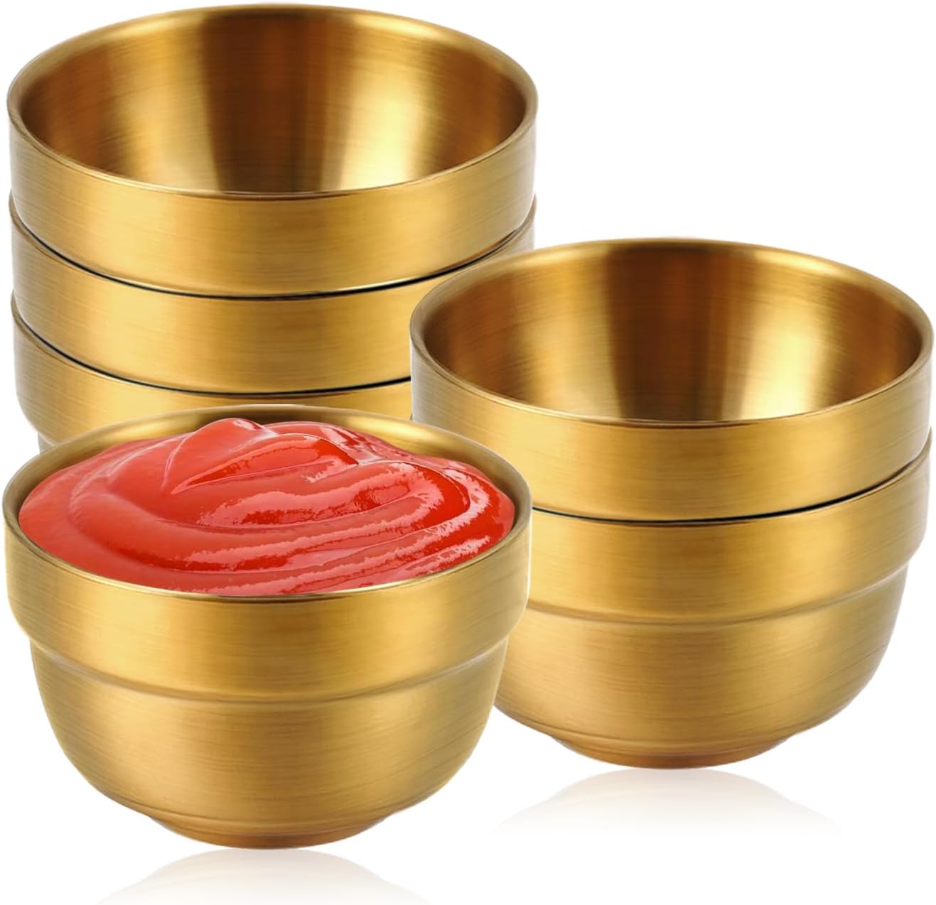 Amazon.com: SNOMEL 2.7 x 1.8 in Stainless Steel Small Sauce Cups, 3.3 ...