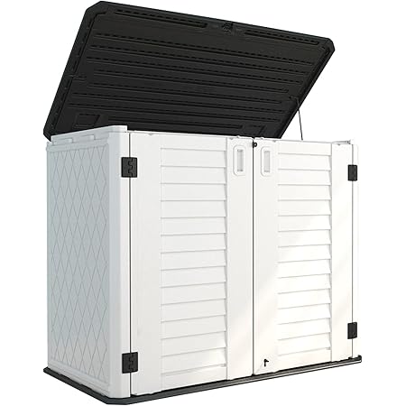 Amazon.com: Goplus Horizontal Storage Shed Outdoor, Multi-function ...