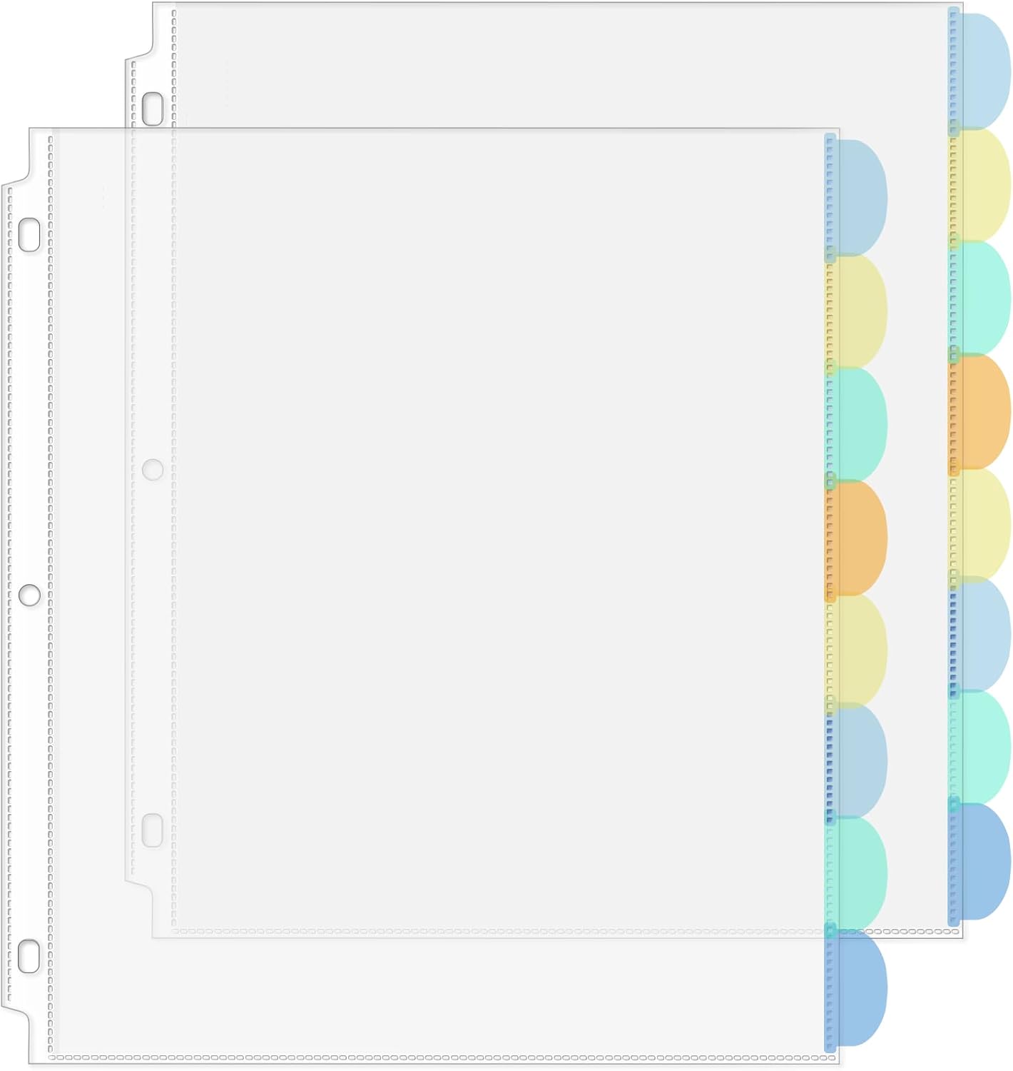 KTRIO Clear Sheet Protectors with Tabs, 8.5 x 11 inch Plastic Dividers ...