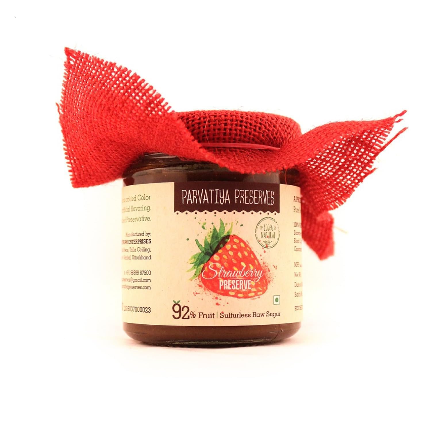 Parvatiya Preserves Strawberry Chutney 200gm | 100% Natural | Made with ...