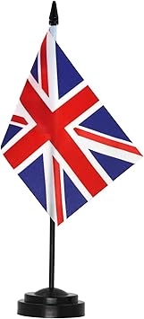 Amazon.com : Anley UK Deluxe Desk Flag Set - 6 x 4 Inch Miniature ...