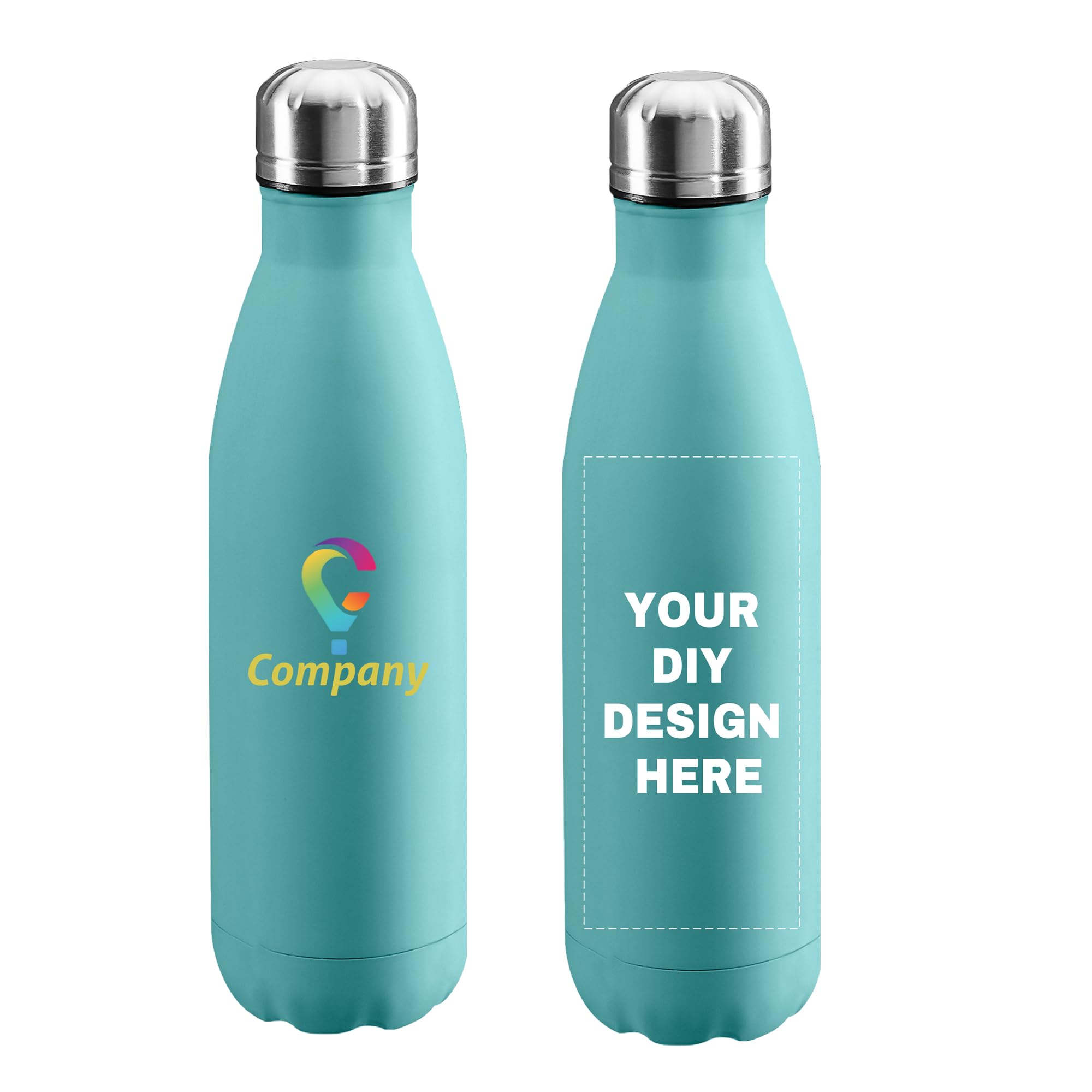Amazon.com: Personalized Custom Water Bottle Print in USA 17oz ...