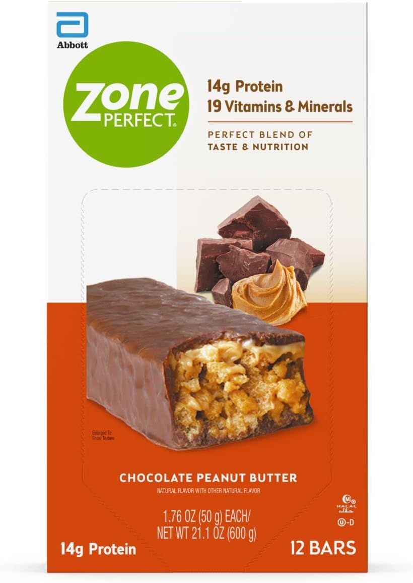 Zone Perfect Nutrition Bar Chocolate Peanut Butter 12 Bars : Amazon.co ...
