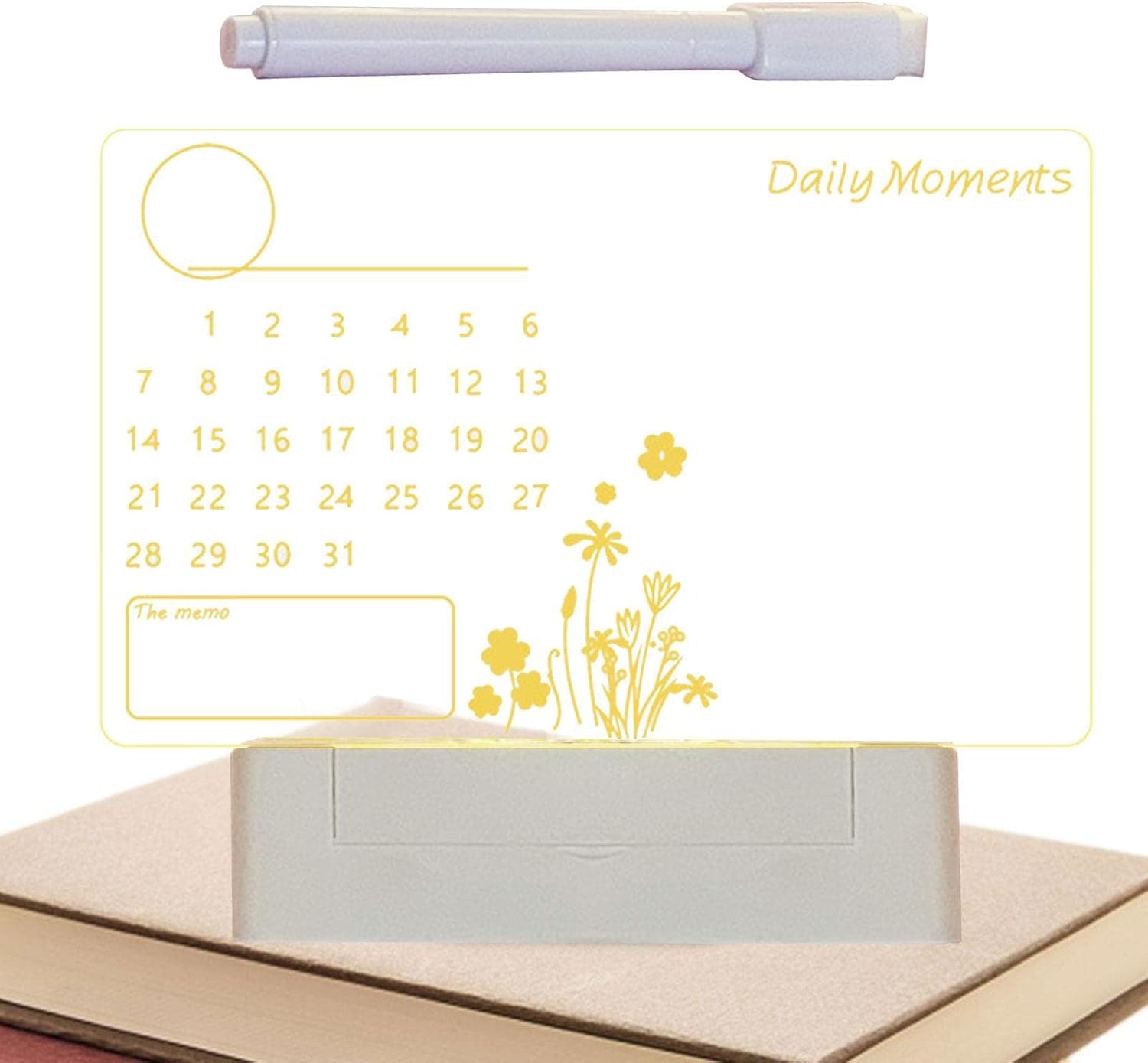 Quadro de notas LED – Calendário de quadro de mensagens para mesa ...