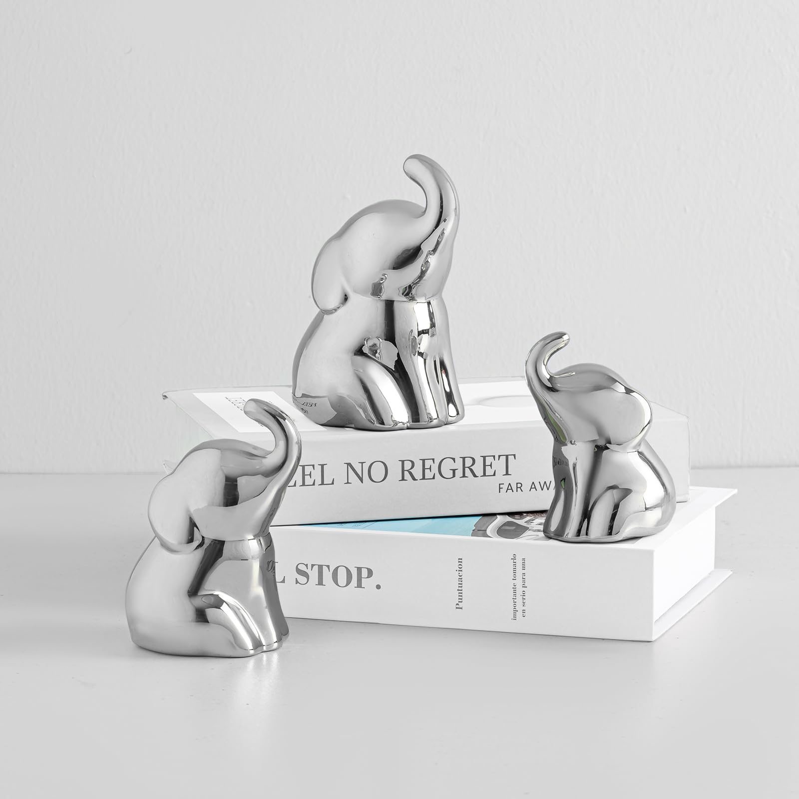 Amazon.com: EABOSON Set of 3 Cute Gold Elephant Statues, Small ...