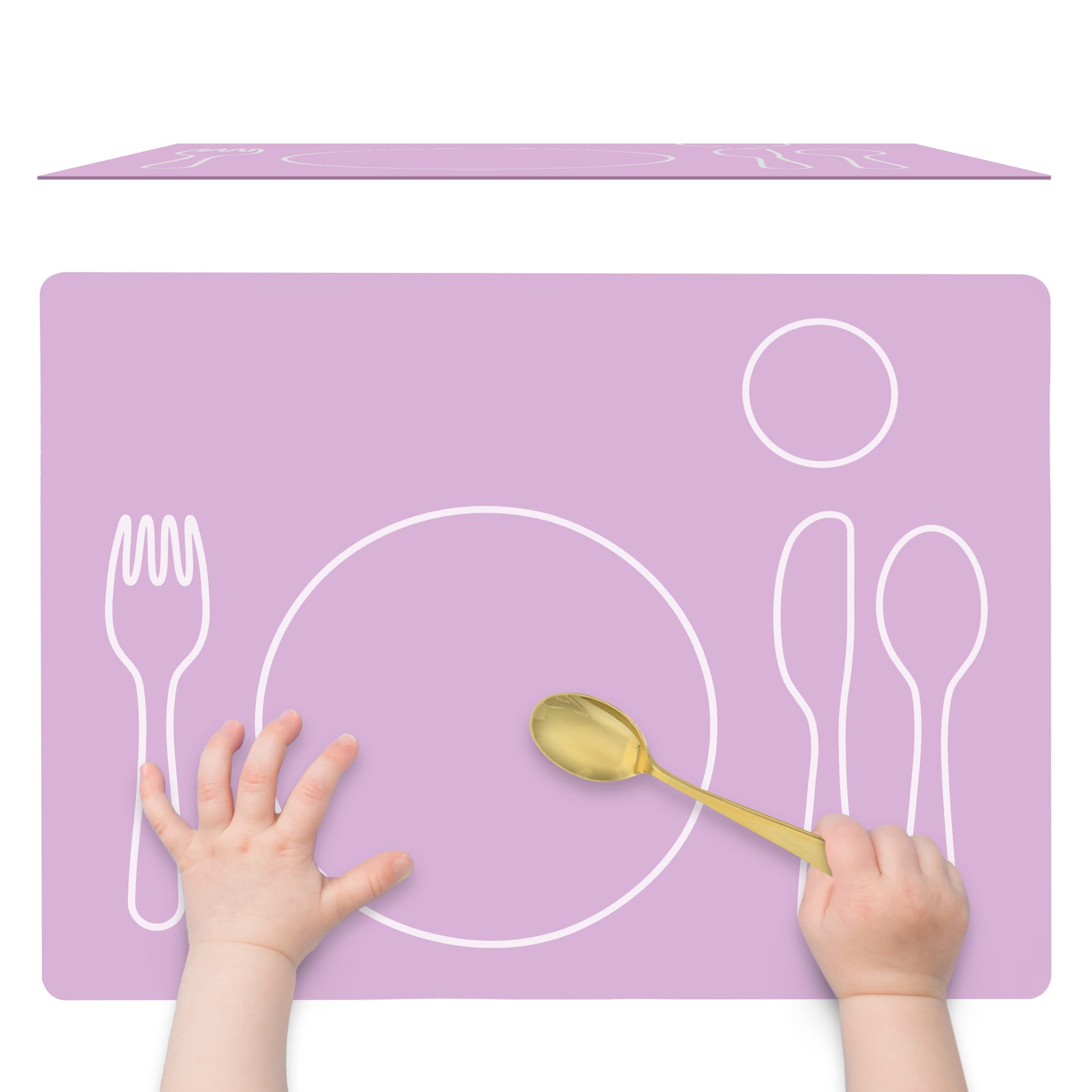Silicone Placemat Kids Table Mat For Toddlers & Young Kids (Washable ...