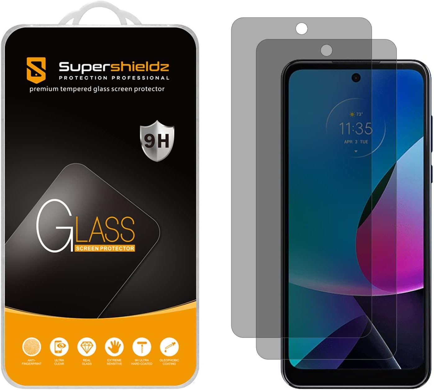 Amazon.com: Supershieldz (2 Pack) (Privacy) Anti Spy Screen Protector ...