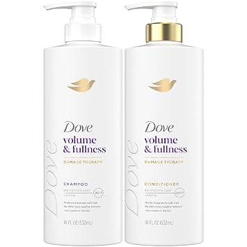 Amazon.com : Dove Shampoo and Conditioner Set, Volume & Fullness ...