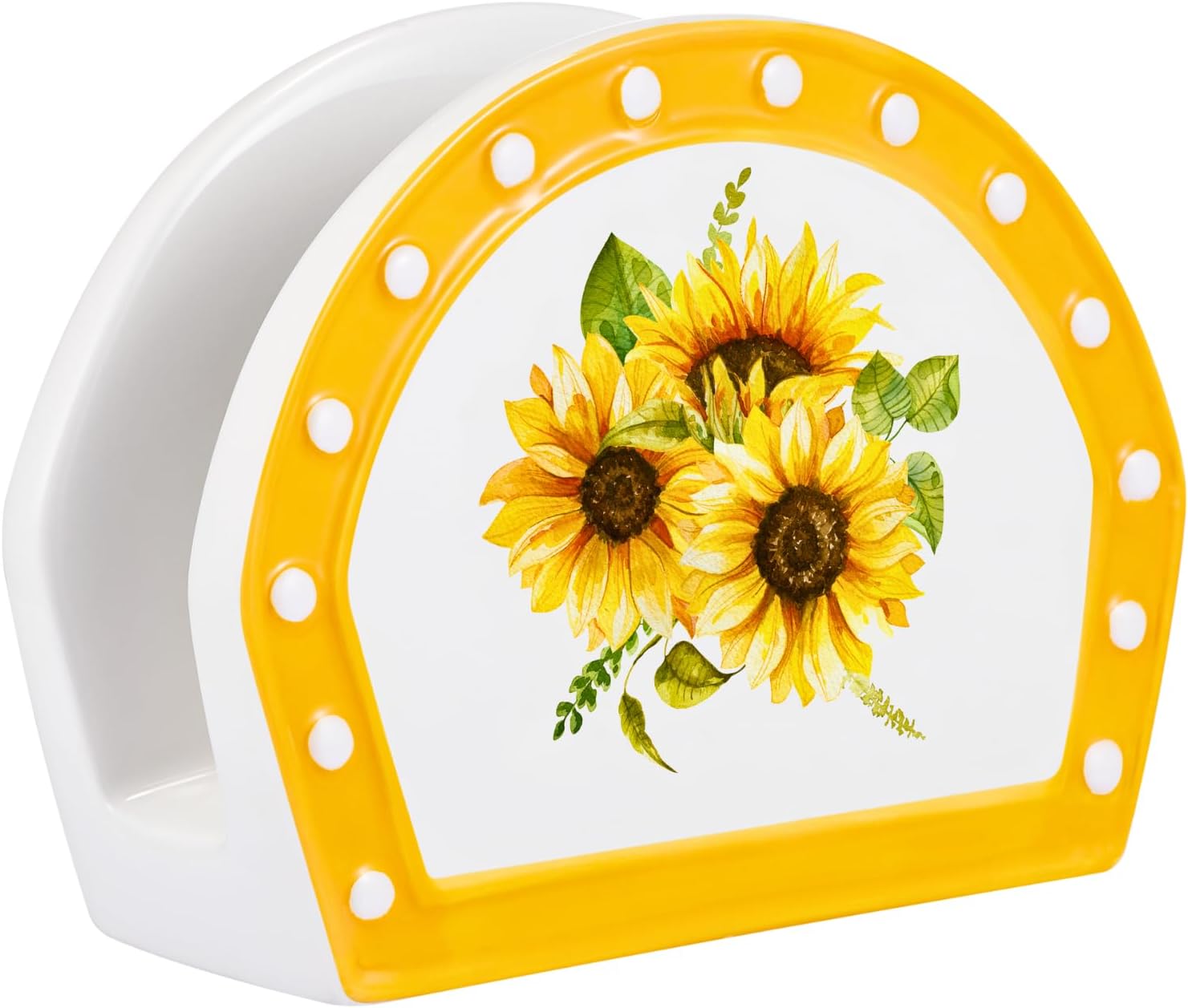 Amazon.com: Cocktail Napkin Holder - Sunflower Decor, Ceramic Napkin ...