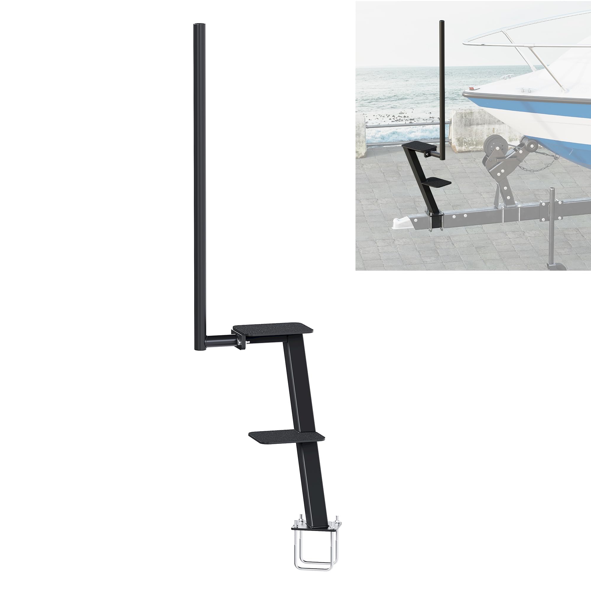 Amazon.com: KUAFU Boat Trailer Steps Boat Boarding Steps Universal ...