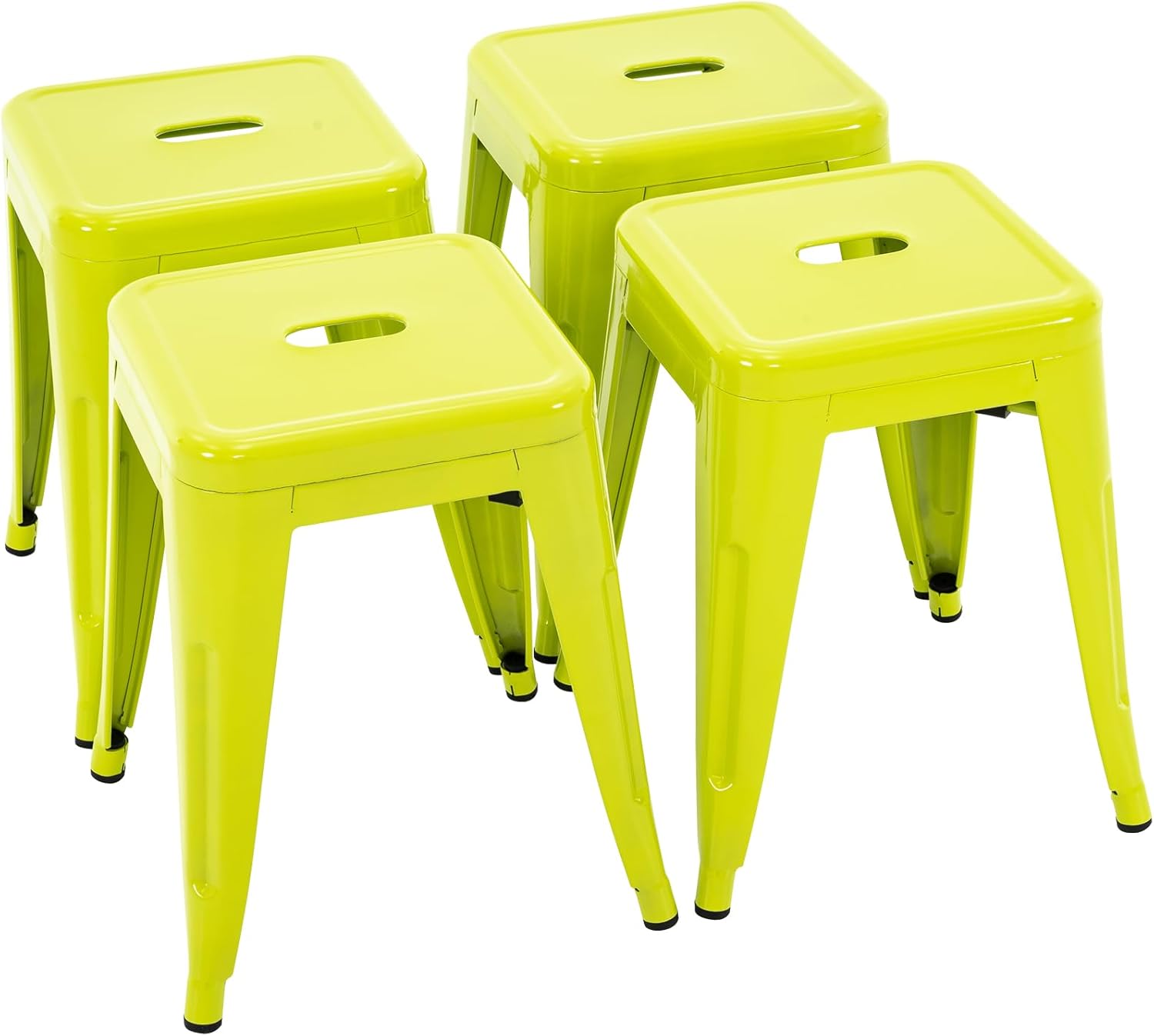 Amazon.com: Brage Living 18 Inch Industrial Metal Stools Set of 4 ...