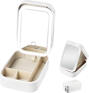 Amazon.com - Makeup Case with Lighted Mirror, Portable Makeup Box ...