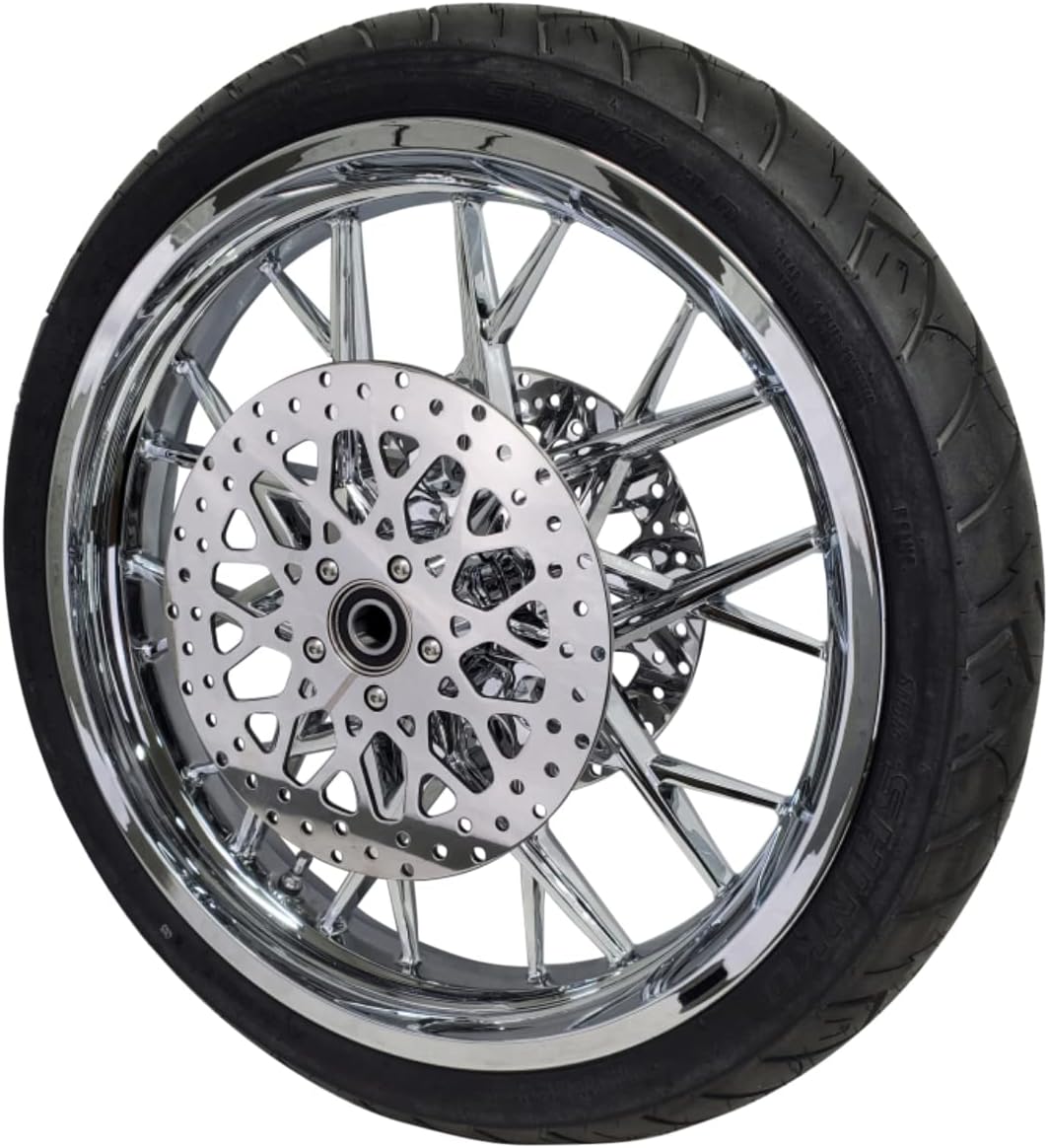 Amazon.com: CalTire Harley Wheel: Razor Billet Front Wheel Package 21x3 ...