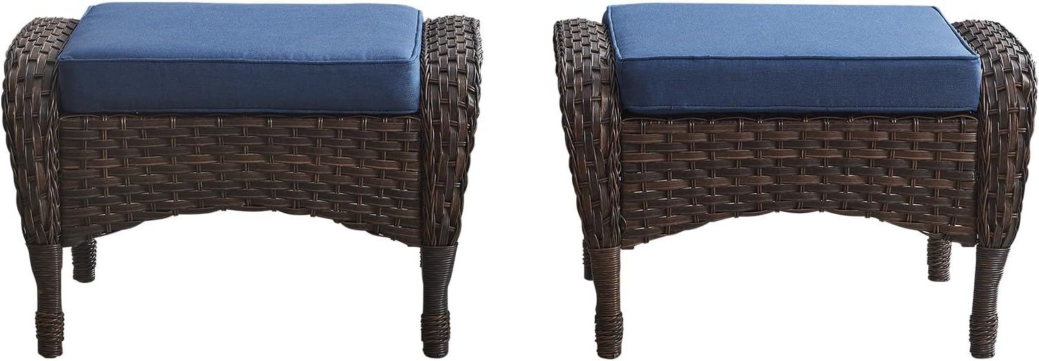 Amazon.com: Belord Outdoor Ottomans for Patio Foot Rest - 25 Inch PE ...