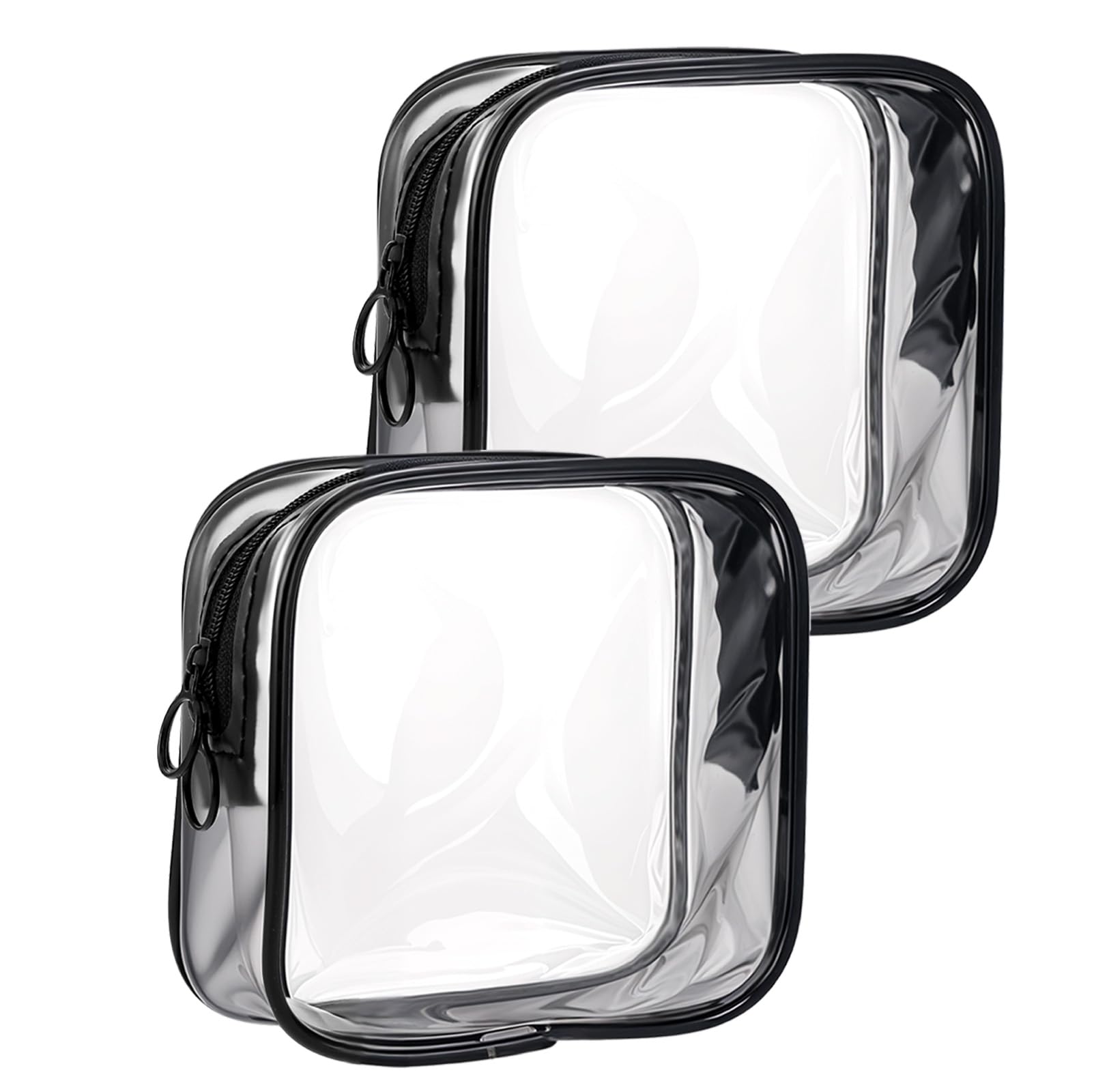 Amazon.com: Thinp 2 Pack Clear Cosmetic Bags with Zipper Clear Toiletry ...