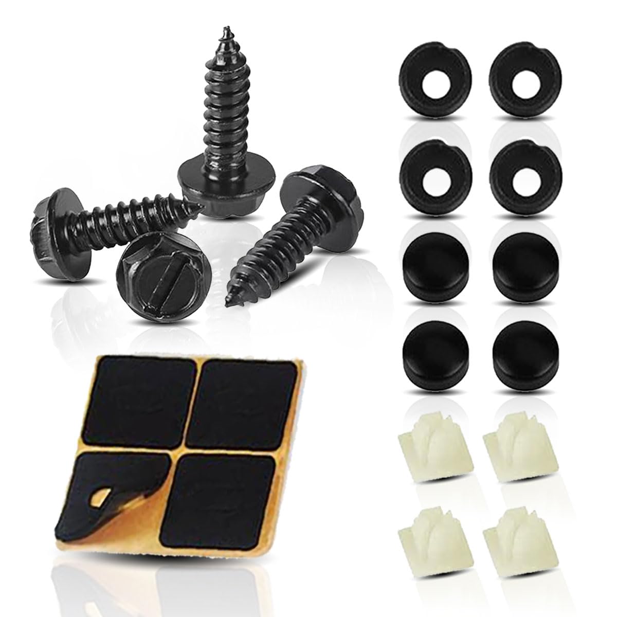 Amazon.com: Rustproof License Plate Screw Kit, Premium Stainless Steel ...