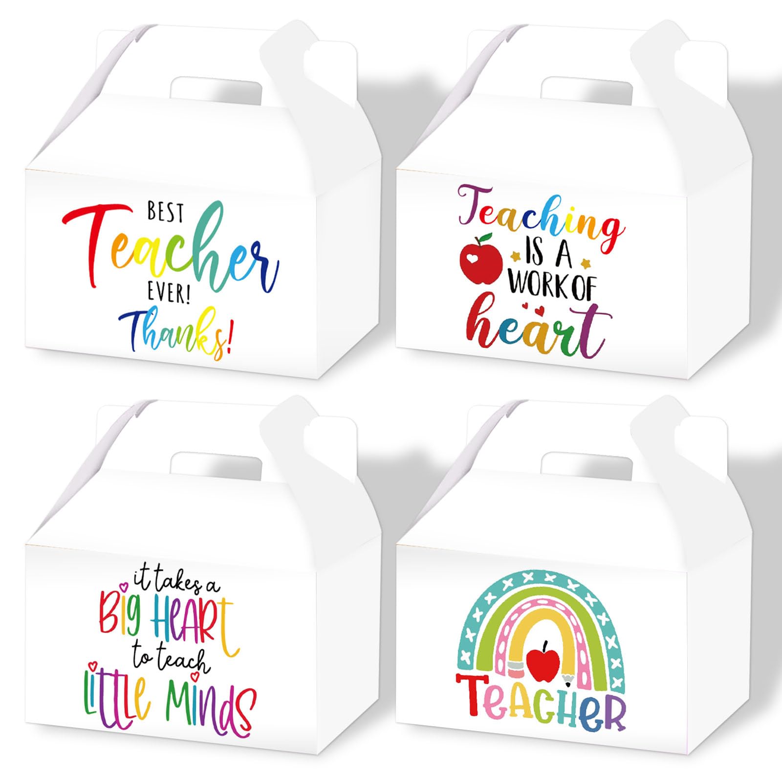 YNOUU 20 Pcs Teacher Appreciation Gift Box,Thank You Teacher Tote Boxes ...