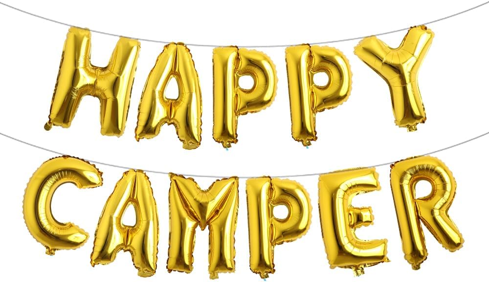 Amazon.com: 16 Inch Happy Camper Balloon Camping Birthday Party Decor ...