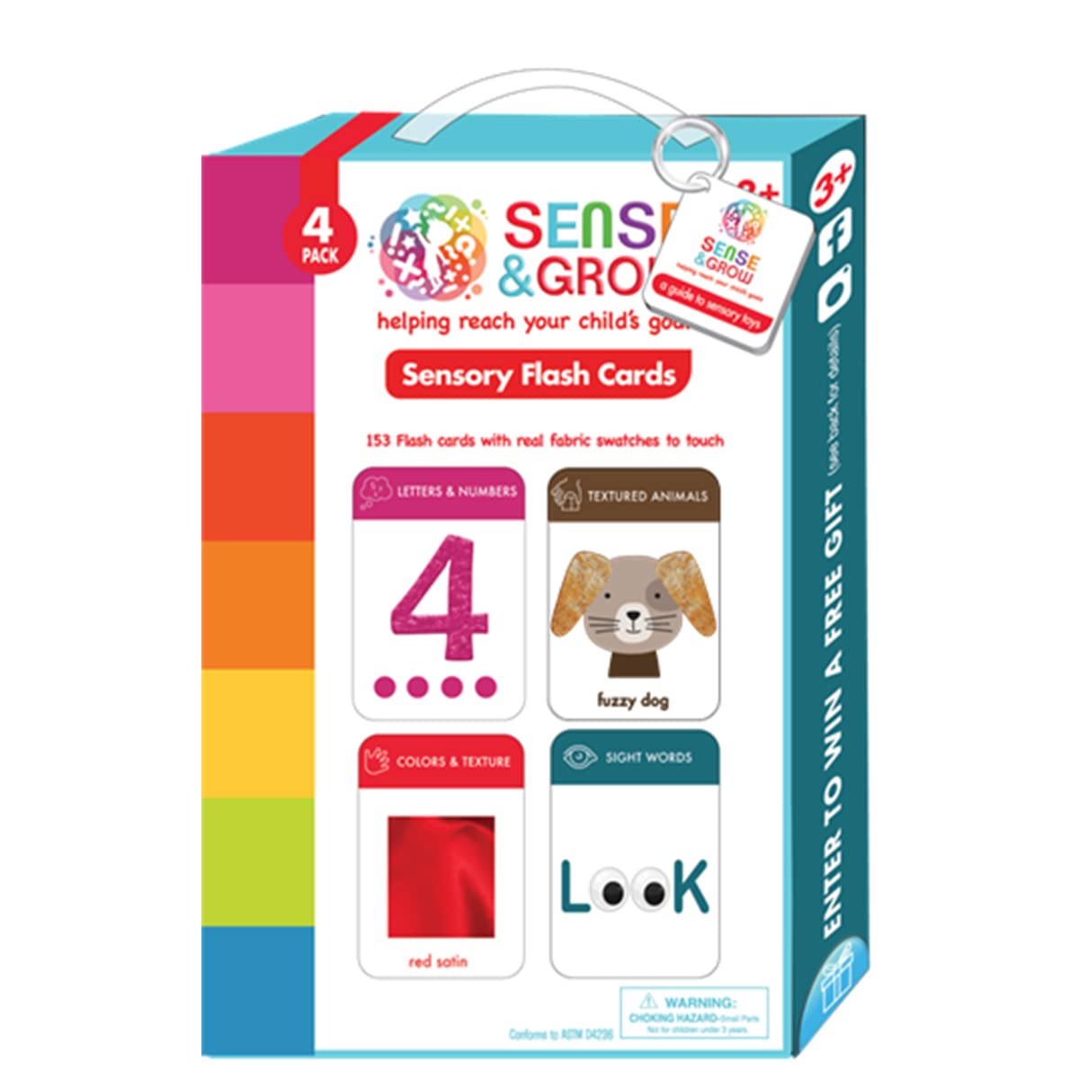 Amazon.com: Sense & Grow: Sensory Flash Cards - Educational Flash Cards ...