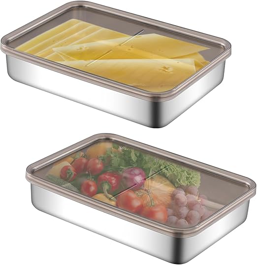 Amazon.com: Mchodare 2pcs Deli Meat Containers, Bacon Container for ...