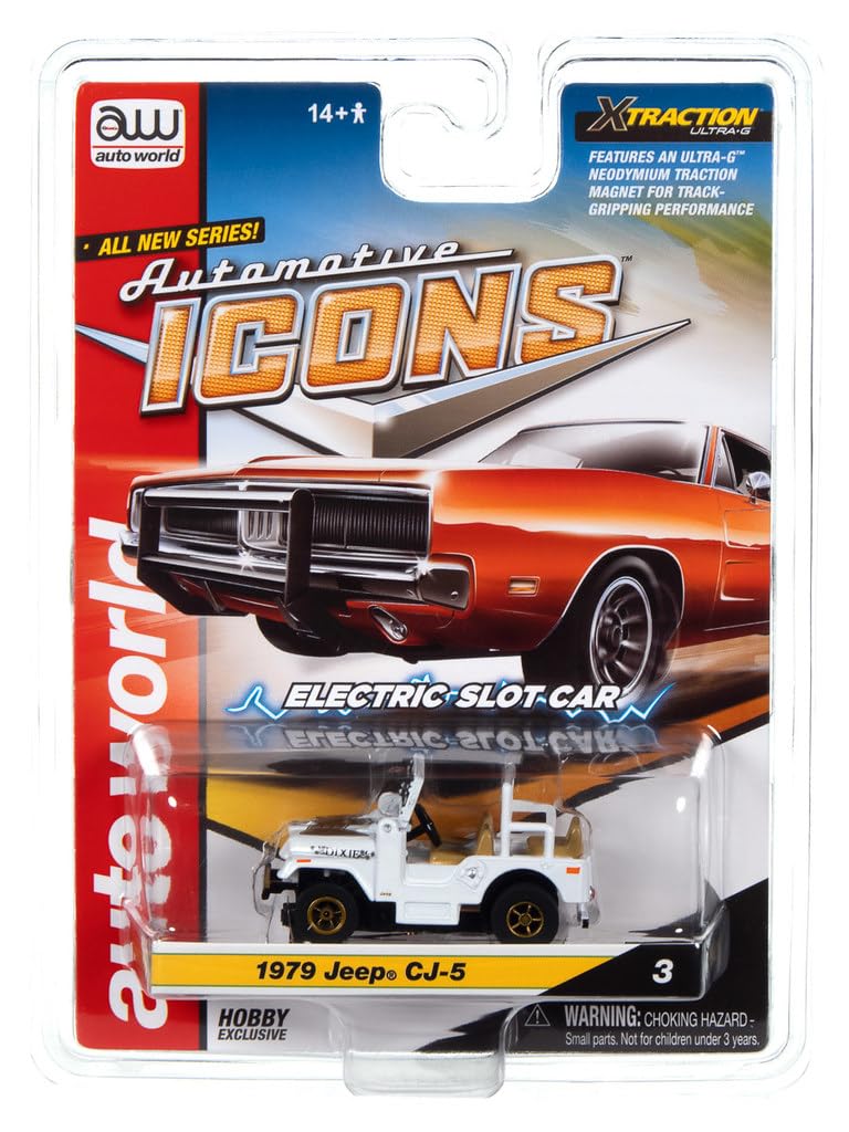 Amazon.com: AW Automotive Icons SC401 R1 Slot Car 1979 Jeep CJ-5 Hobby ...