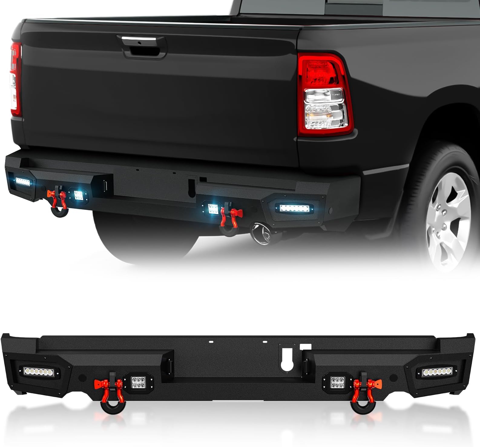Amazon.com: YZONA Rear Step Bumper Compatible with 2019-2024 Dodge Ram ...
