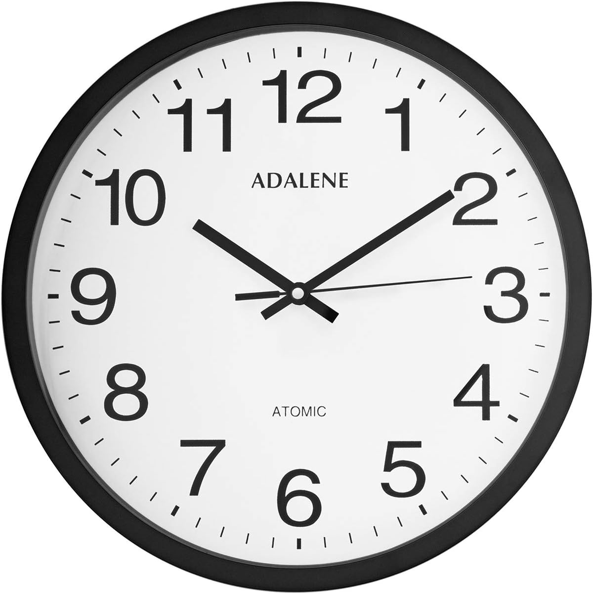 Amazon.com: Sharp Atomic Analog Wall Clock - 12" Black Stylish Frame ...