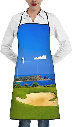 Amazon.com: Golf Course Waterproof Kitchen Apron With Pockets ...