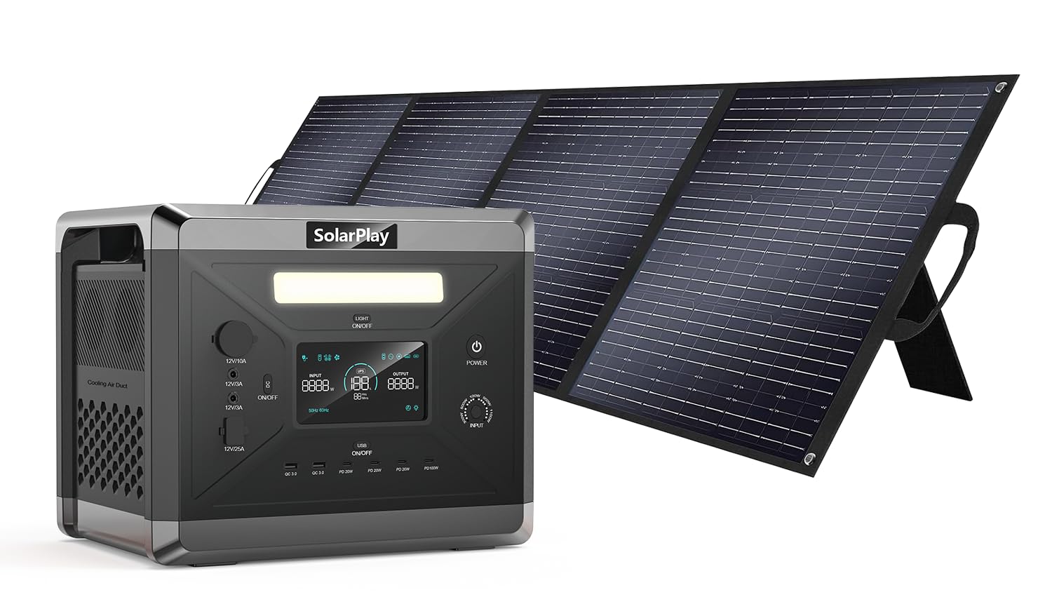 Amazon.com: SolarPlay Q2501 Portable Power Station, 2400W/2160Wh Large ...