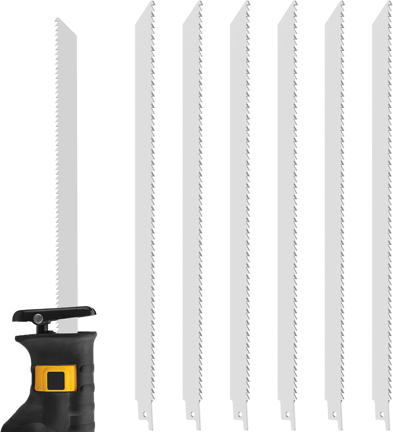 6 Piece Reciprocating Saw Blade Set, 12 Inch 6TPI Stainless Steel Saw ...