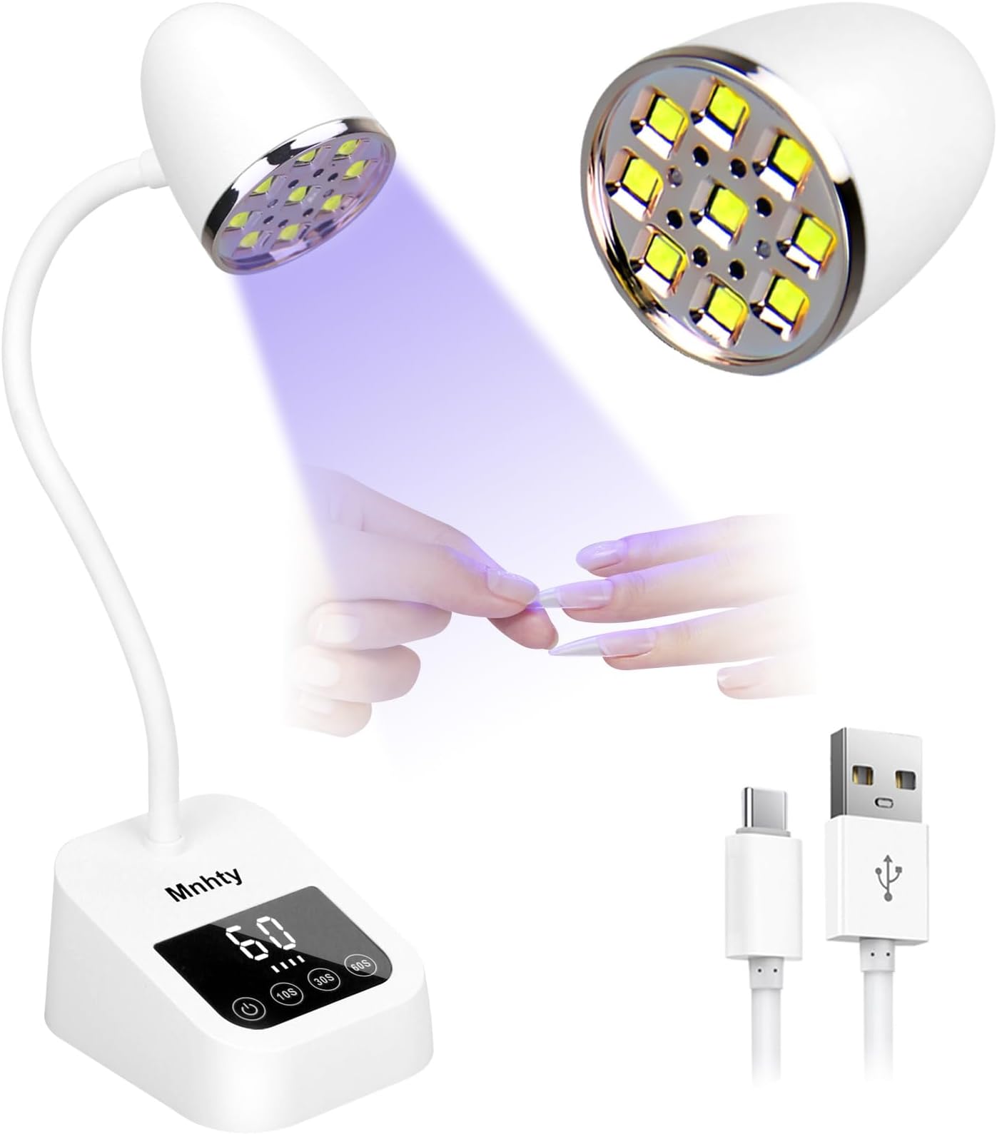 Amazon.com: U V Nail Lamp, 27W Rechargeable U V Light for Gel Nails ...