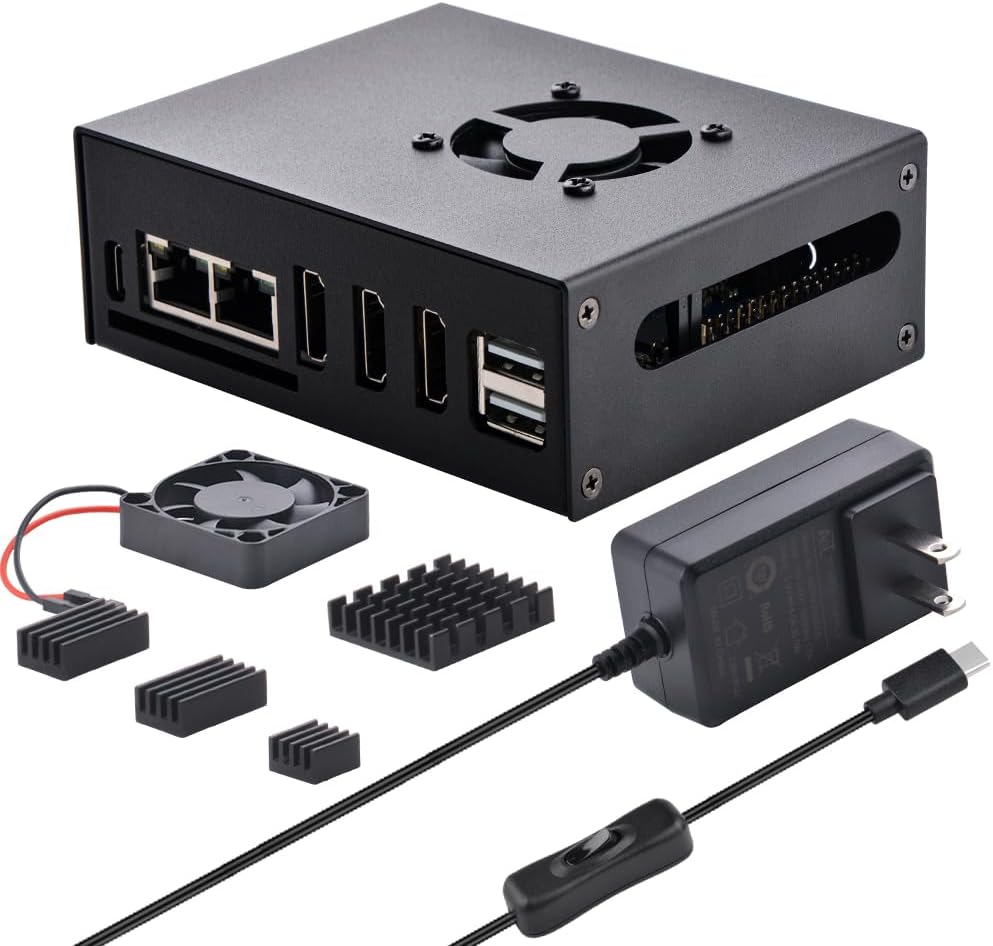 Amazon.com: DVOZVO Orange Pi 5 Plus Case with USB Type-C 5V 4A Power Supply Kit,Orange Pi 5 Plus ...