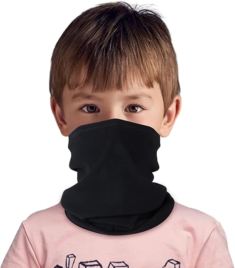 HEGCOIIE Winter Neck Warmer Snoods for Kids ,Fleece Windproof Neck ...