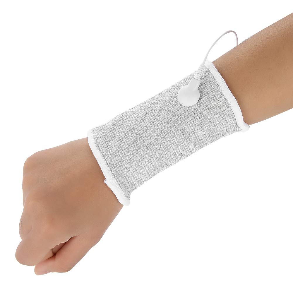 1 Pair Conductive Fiber Electrode Wrist Brace Conductive Tens Wrist ...