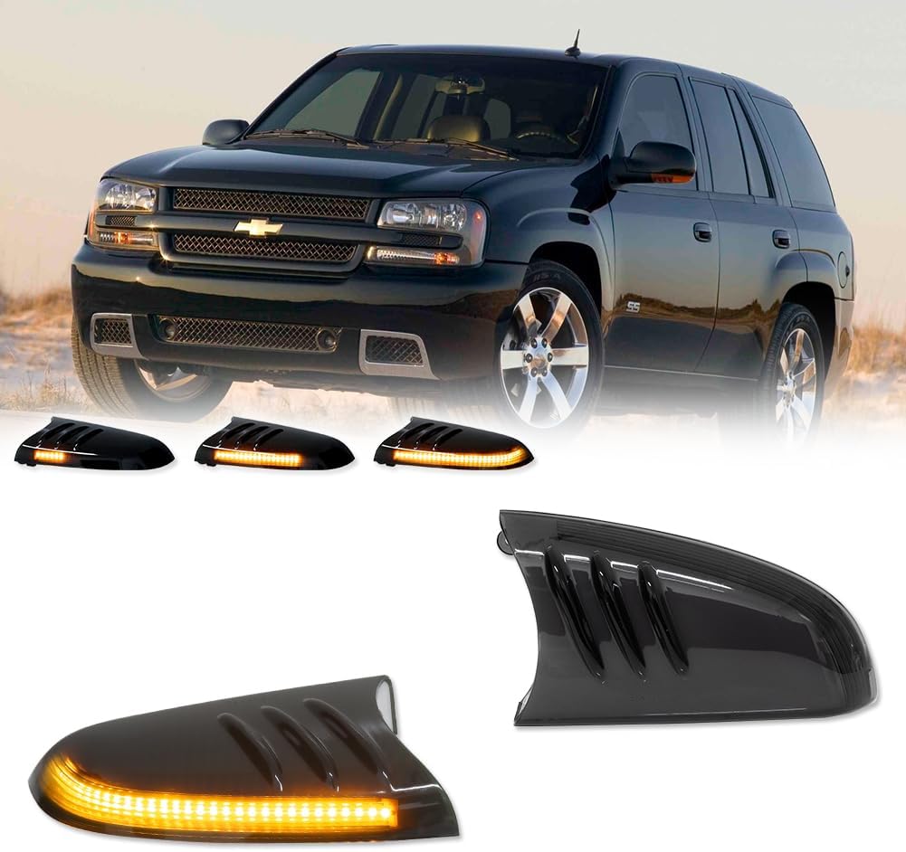 Amazon.com: KENRTIR Smoked Lens Amber LED Side Mirror Turn Signal ...