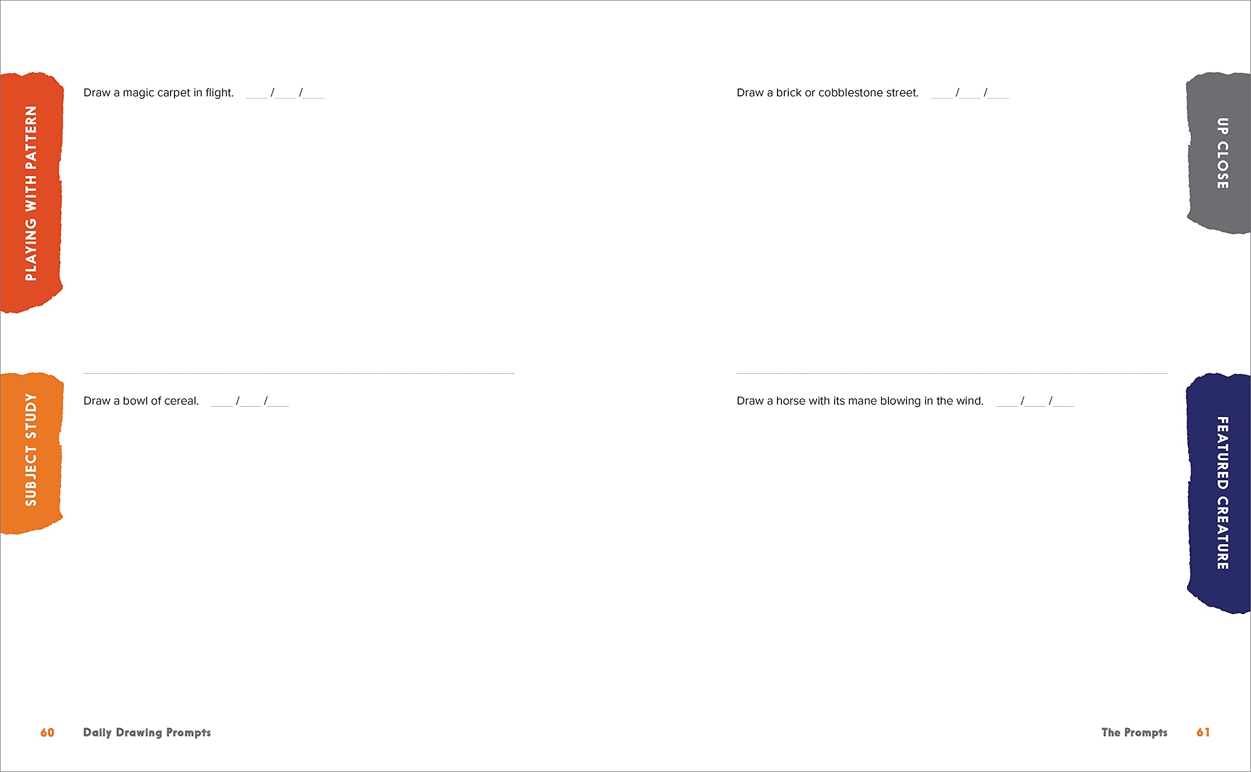 Snapklik.com : Daily Drawing Prompts: A Year Of Sketchbook Inspiration