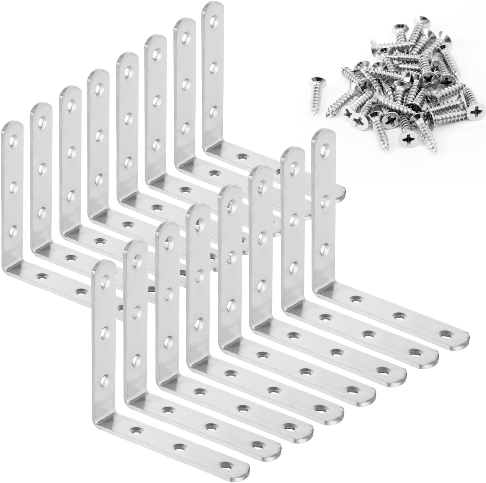 Amazon.com: LOYORTY 16PCS 4x4 Inch Stainless Steel L Bracket for ...