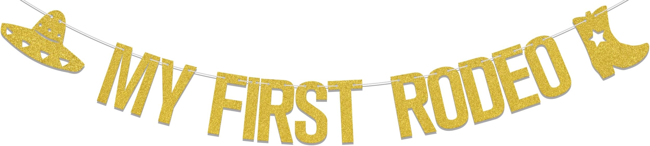 Amazon.com: My First Rodeo Banner,Cowboy 1st Birthday Party Decoration ...