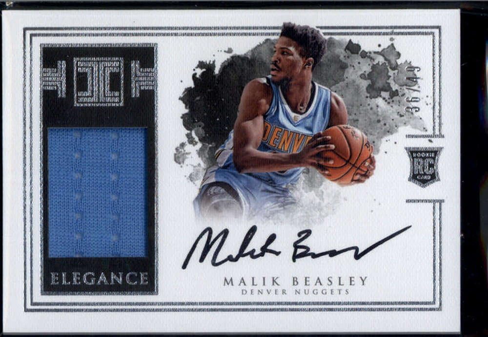 Amazon.com: Malik Beasley 2016-17 Panini Impeccable Silver #150 ...