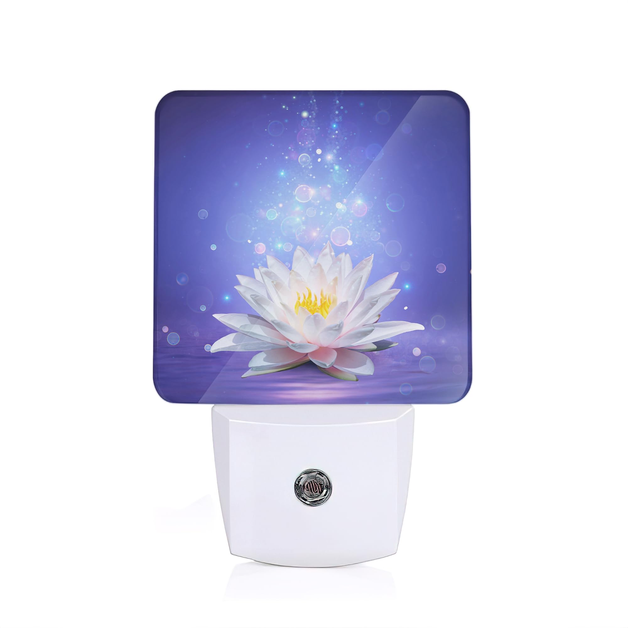 ENUIEO Lotus Flower Night Lights Plug into Wall, Magic White Lotus ...