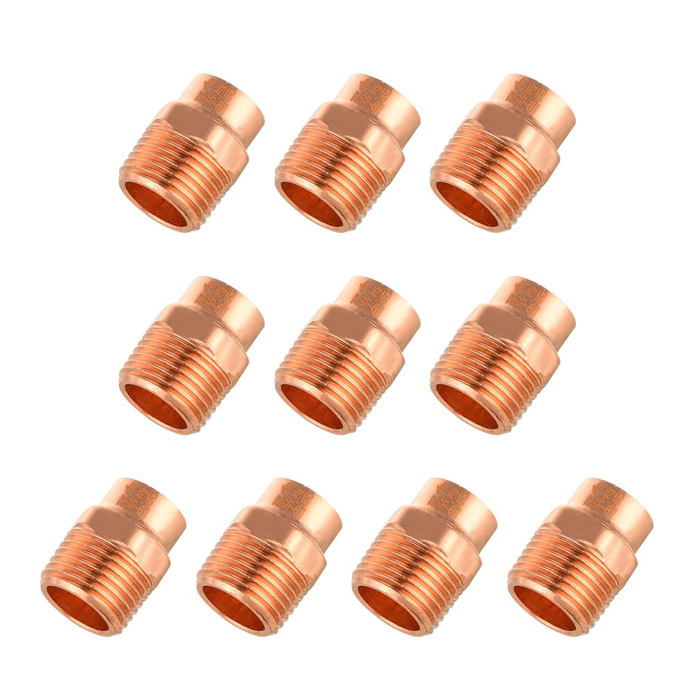 Amazon.com: (Pack of 10) EFIELD 1/2-Inch Copper Male Adapter C x MIP ...